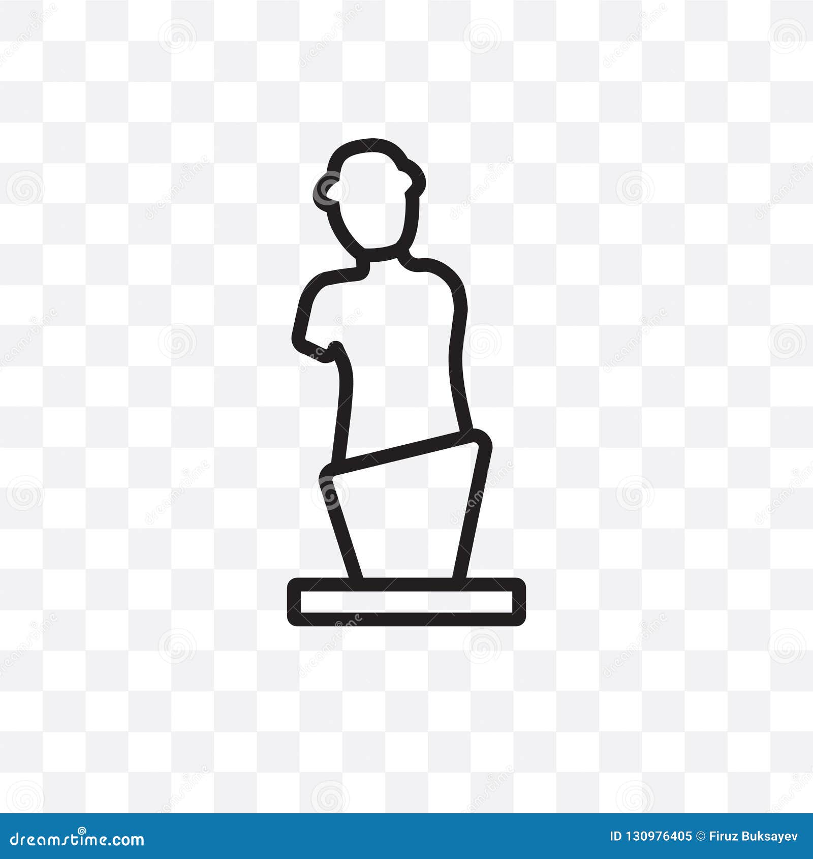 Venus De Milo Vector Linear Icon Isolated On Transparent Background ...