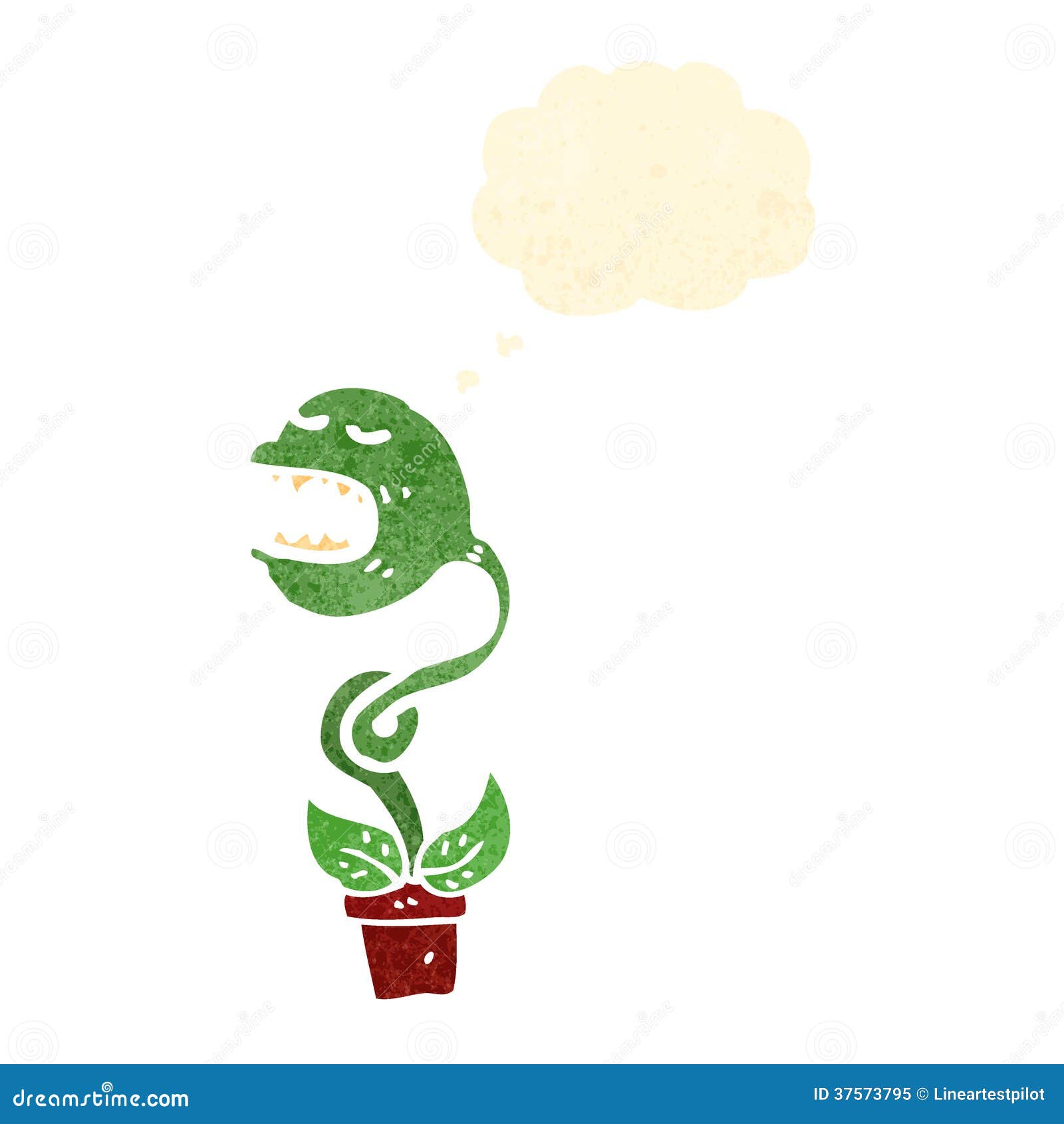 Venus Fly Trap Retro Cartoon Stock Vector - Illustration of colorful ...