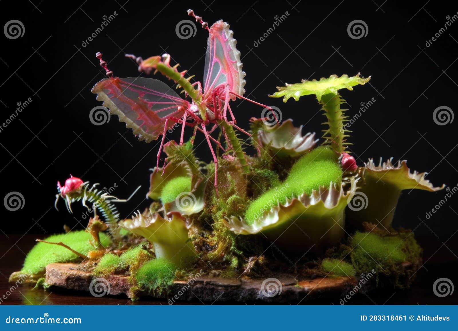 Venus Flytrap in Action, Showcasing Mechanisms of Entrapment Stock ...