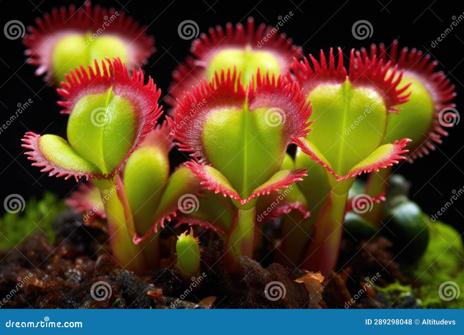 Venus Flytraps Bright Color Attracting Insects Stock Photo - Image of ...