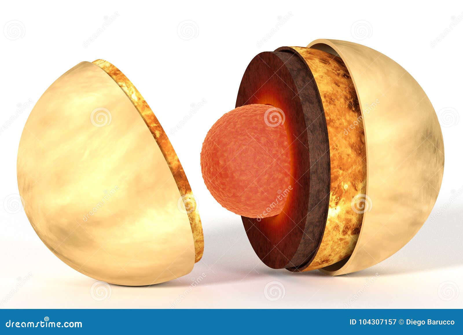 Venus Inner Structure for Science Stock Illustration - Illustration of ...