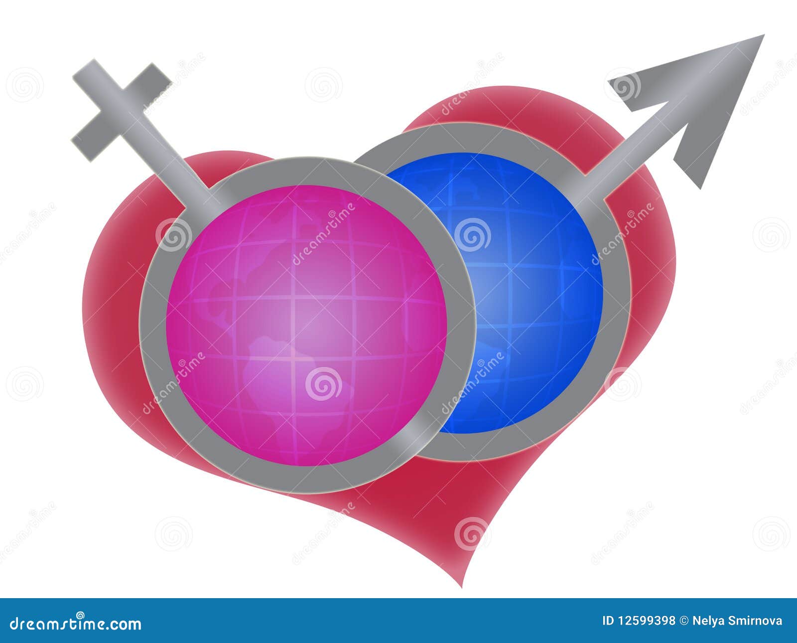 Venus and Mars symbols stock illustration. Illustration of planet ...