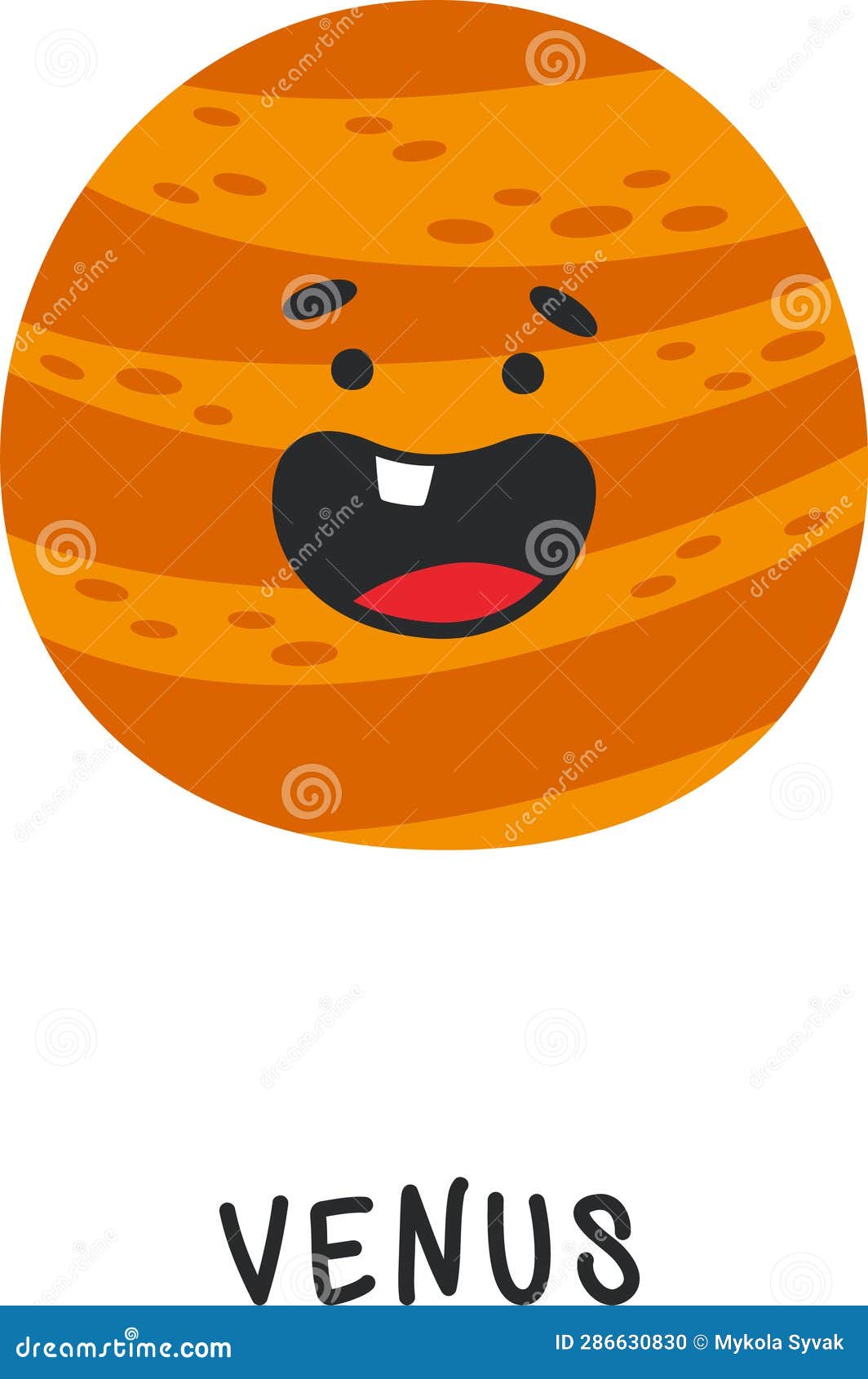 Venus Planet Character stock vector. Illustration of earth - 286630830