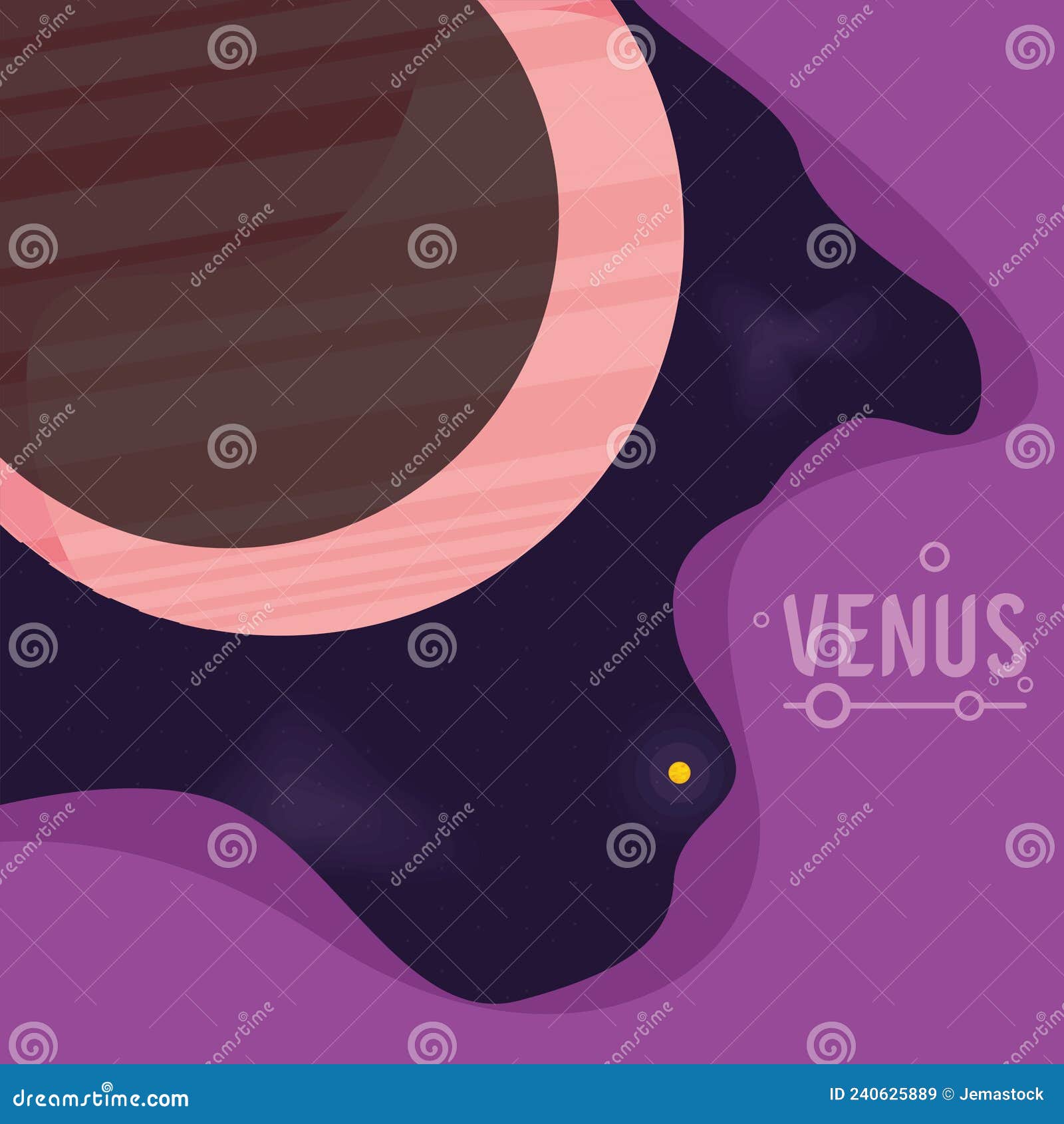 Venus planet and name stock vector. Illustration of science - 240625889
