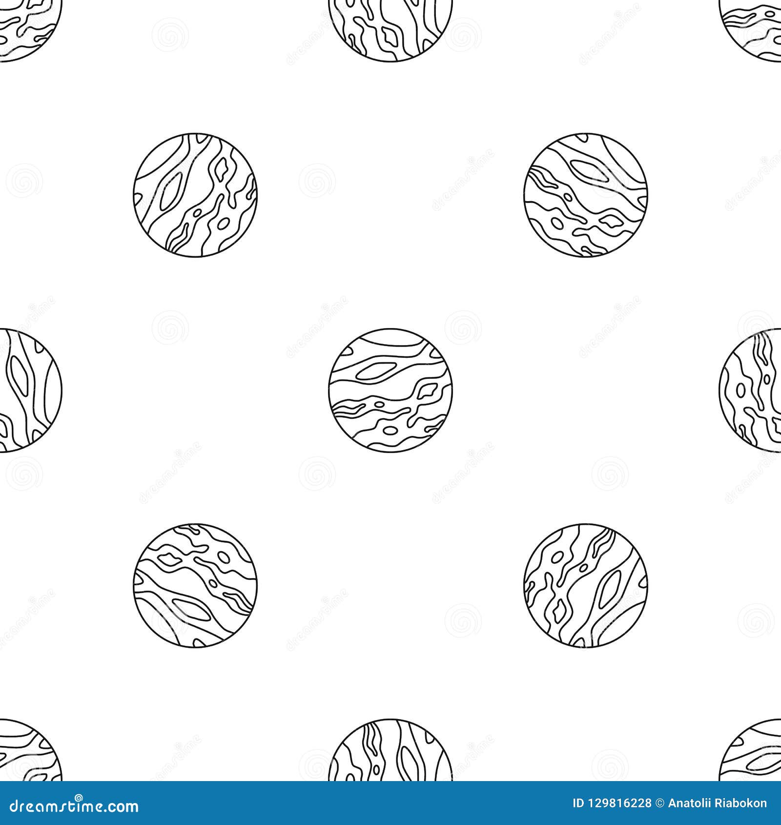 Venus Planet Pattern Seamless Vector Stock Vector - Illustration of ...