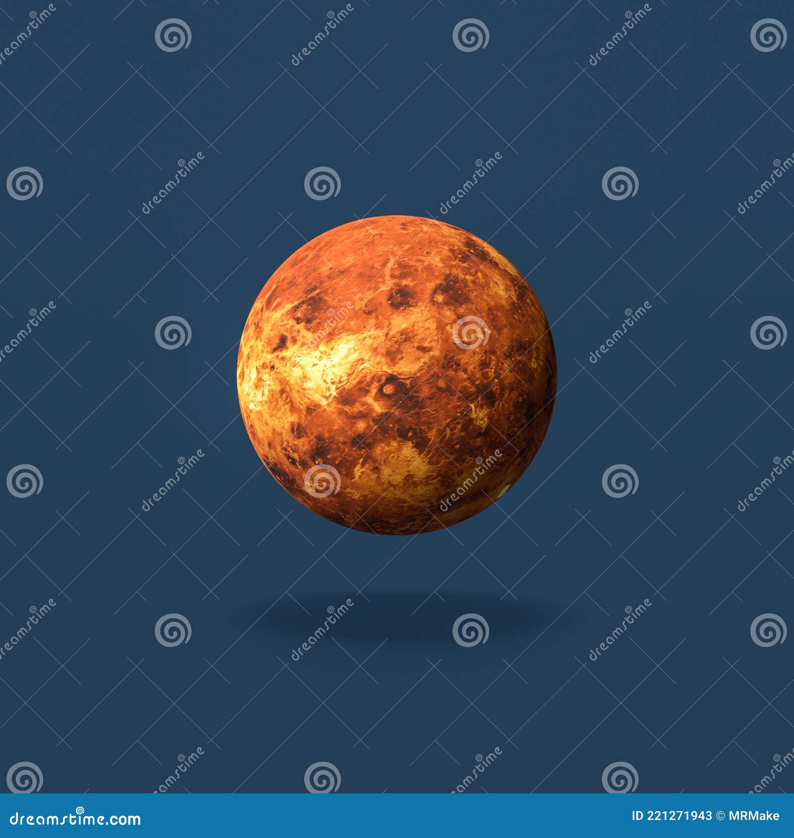 Venus Planet Surface on Blue Background Stock Illustration ...