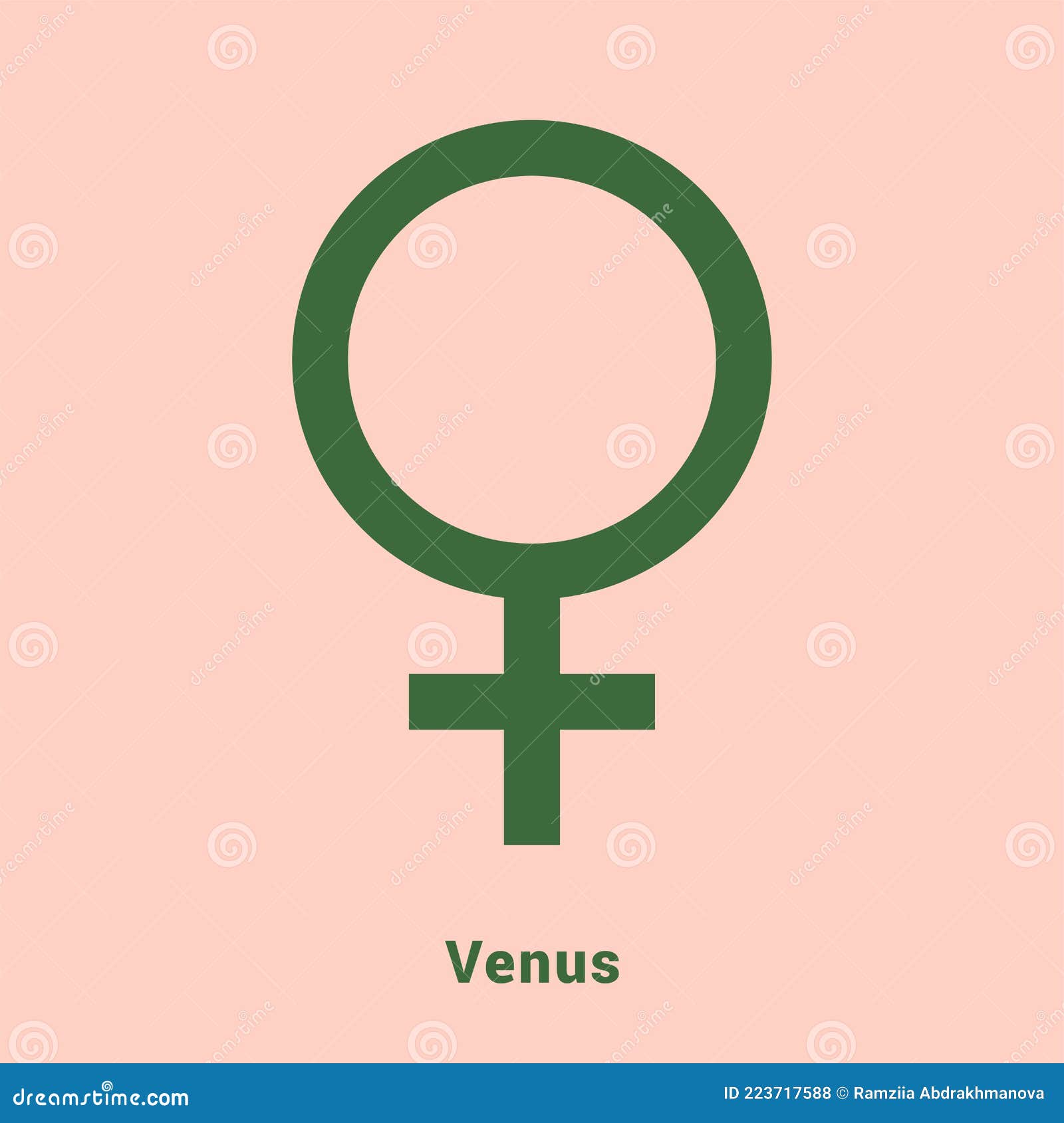 Venus Planet Symbol Vector Color Sign Astrological Calendar Stock