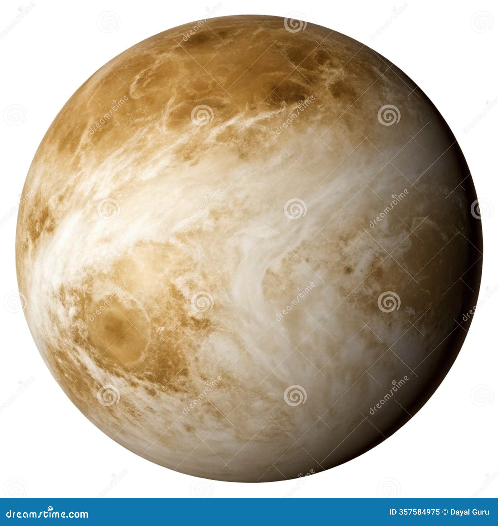 Venus Planet View Showcasing Thick Atmosphere Stock Illustration ...