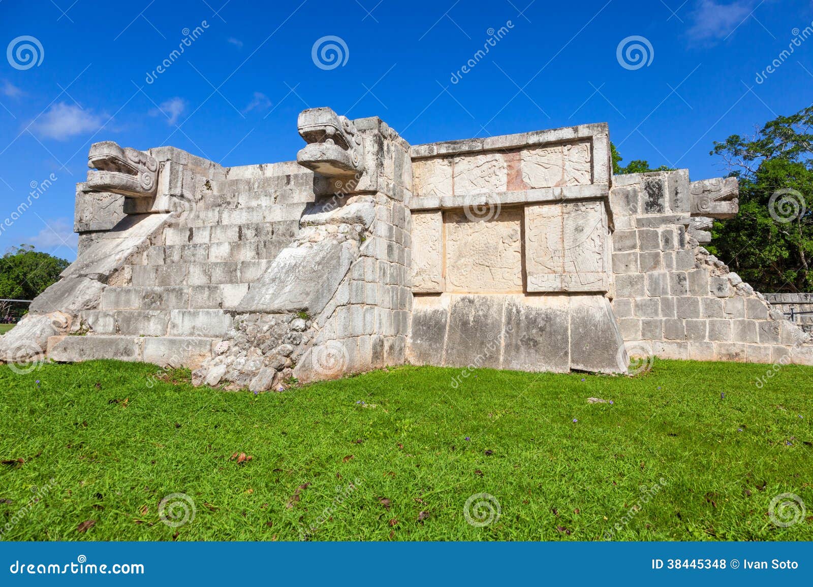 Venus Platform in the Great Plaza of Chichen Itza, Mexico Stock Photo ...