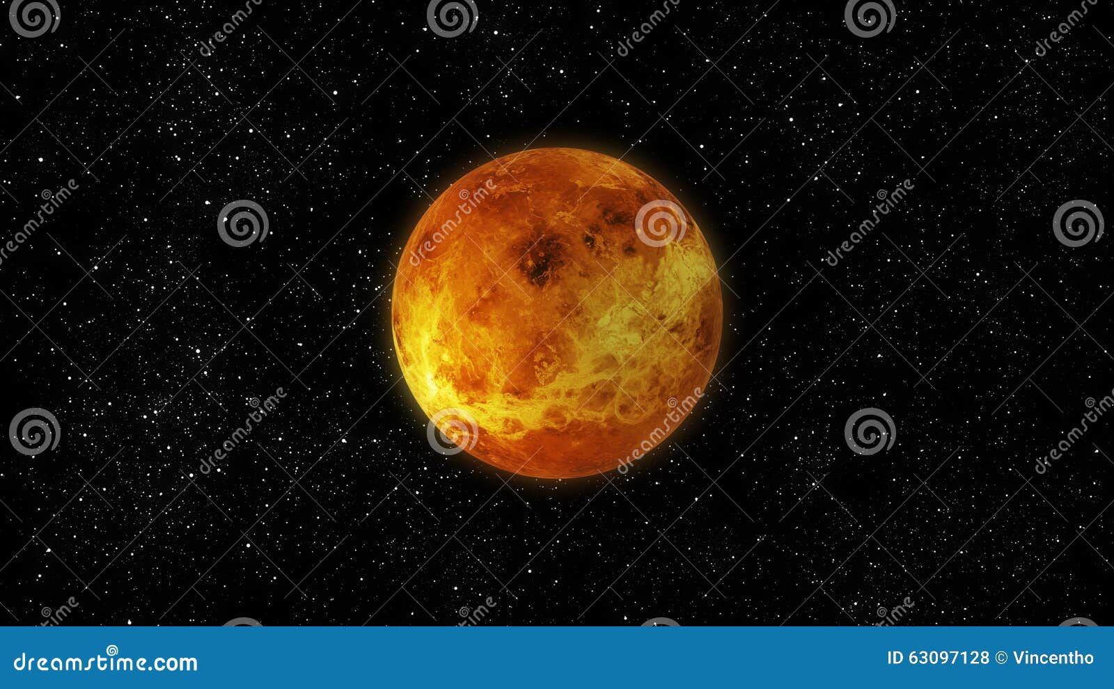 Venus Is The Second Planet Of The Solar System Vector Illustration ...