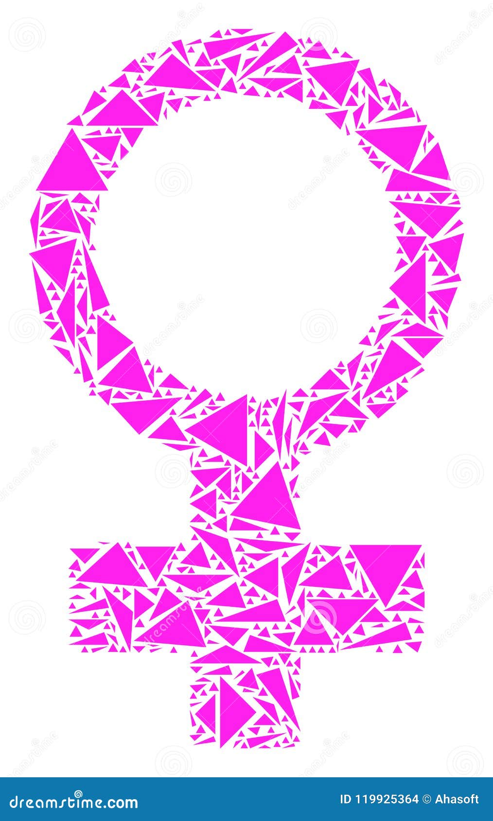Venus Symbol Collage of Triangles Stock Vector - Illustration of ...