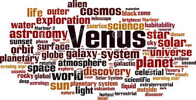 Venus word cloud stock vector. Illustration of life - 288820987
