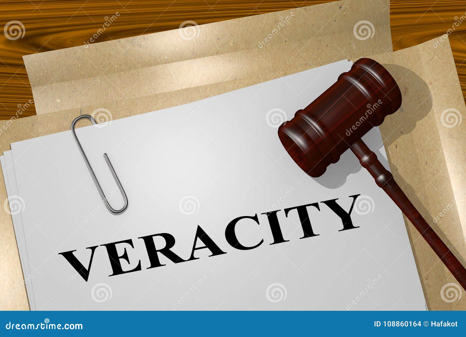 VERACITY - legal concept stock illustration. Illustration of document ...