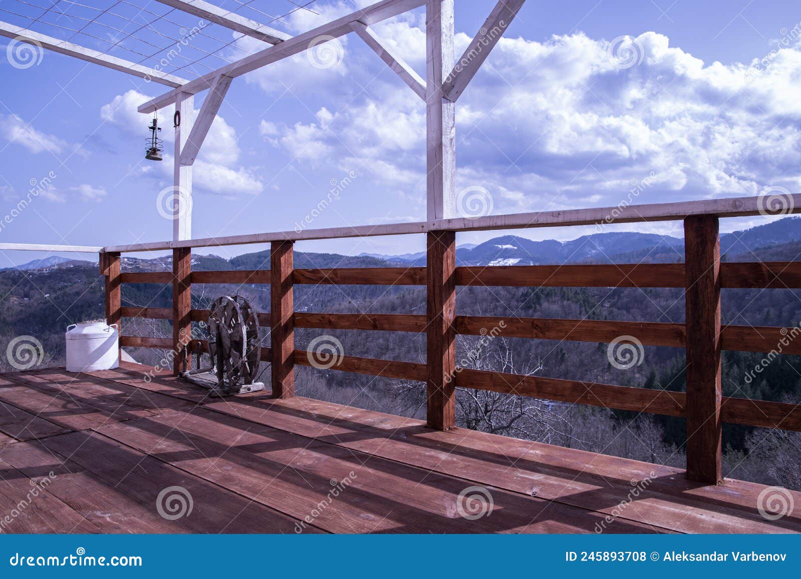 Veranda of a country house stock photo. Image of rural - 245893708