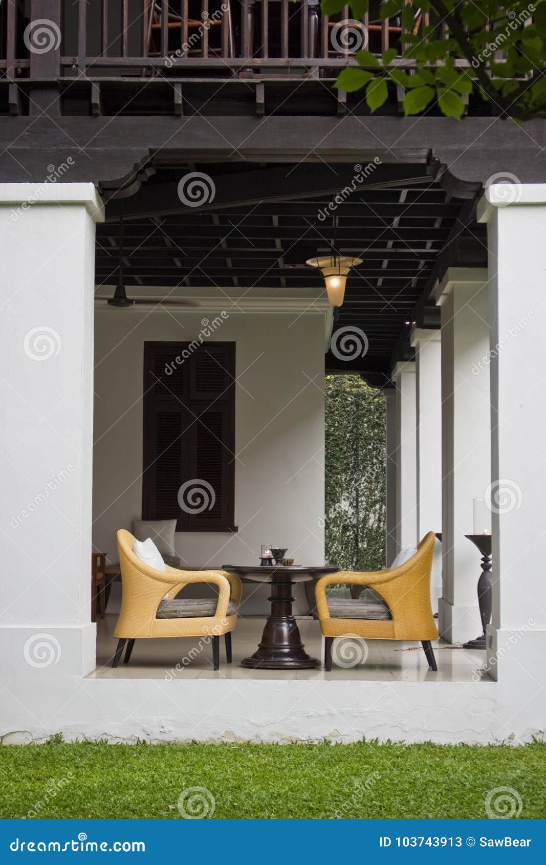 Veranda for Two stock image. Image of brown, elegant - 103743913