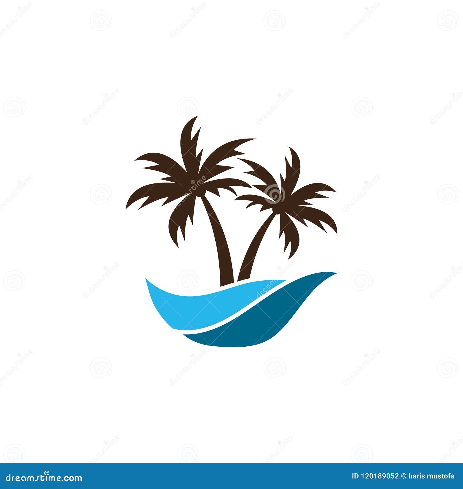 Verano Logo Icon ilustración del vector. Ilustración de palma - 120189052