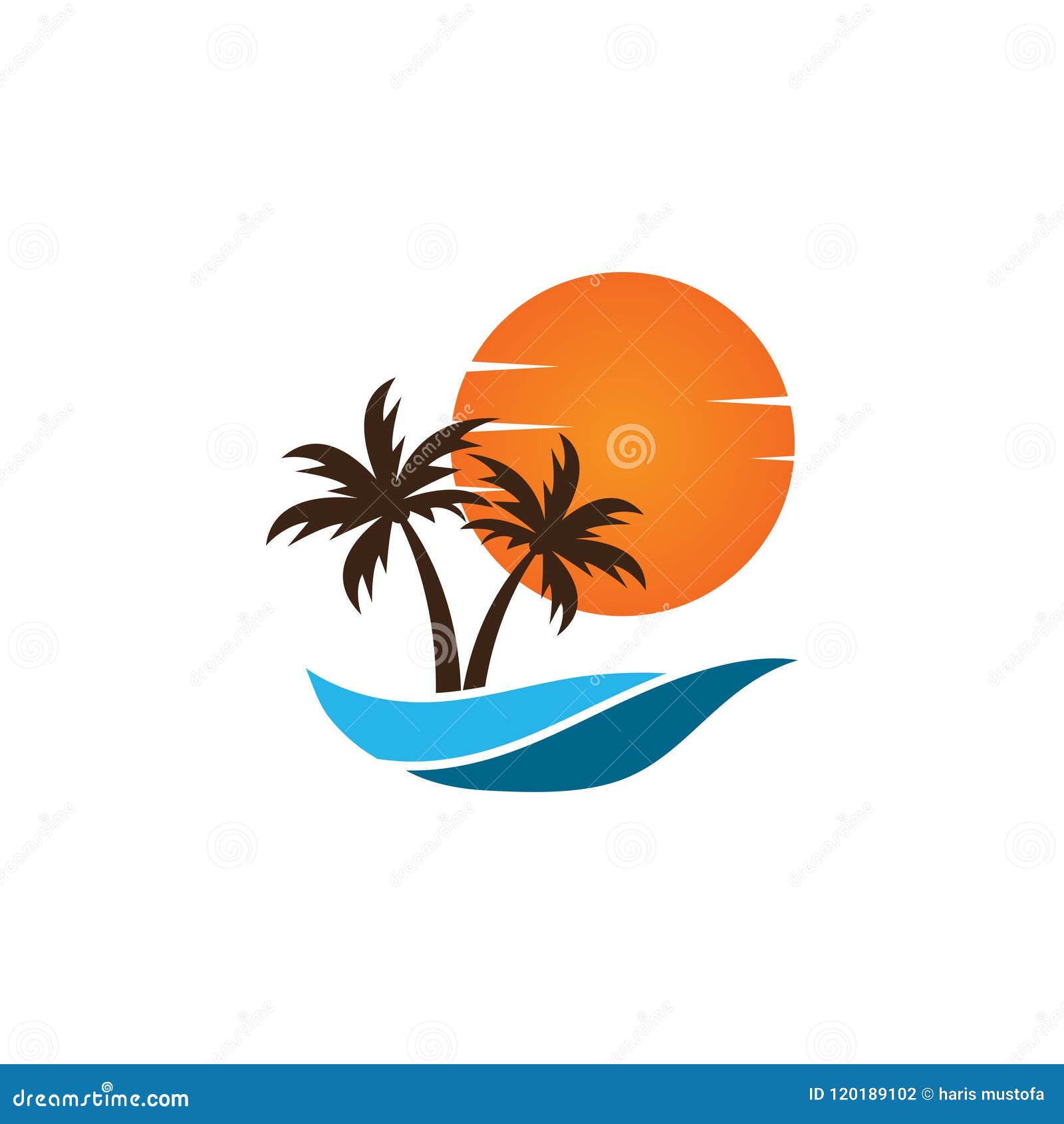 Verano Logo Icon ilustración del vector. Ilustración de hoja - 120189102
