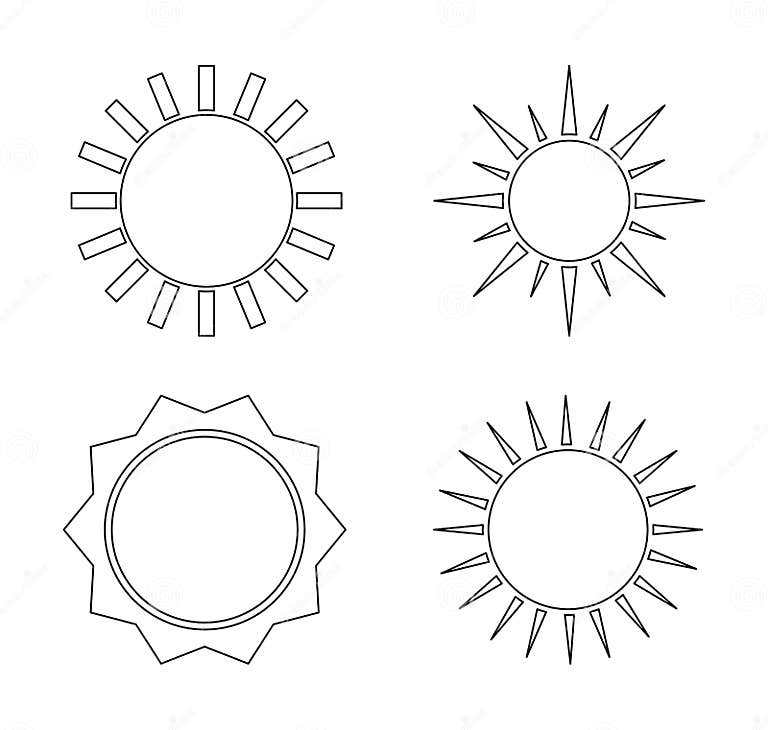 Verano y sol ilustración del vector. Ilustración de conjunto - 64583401