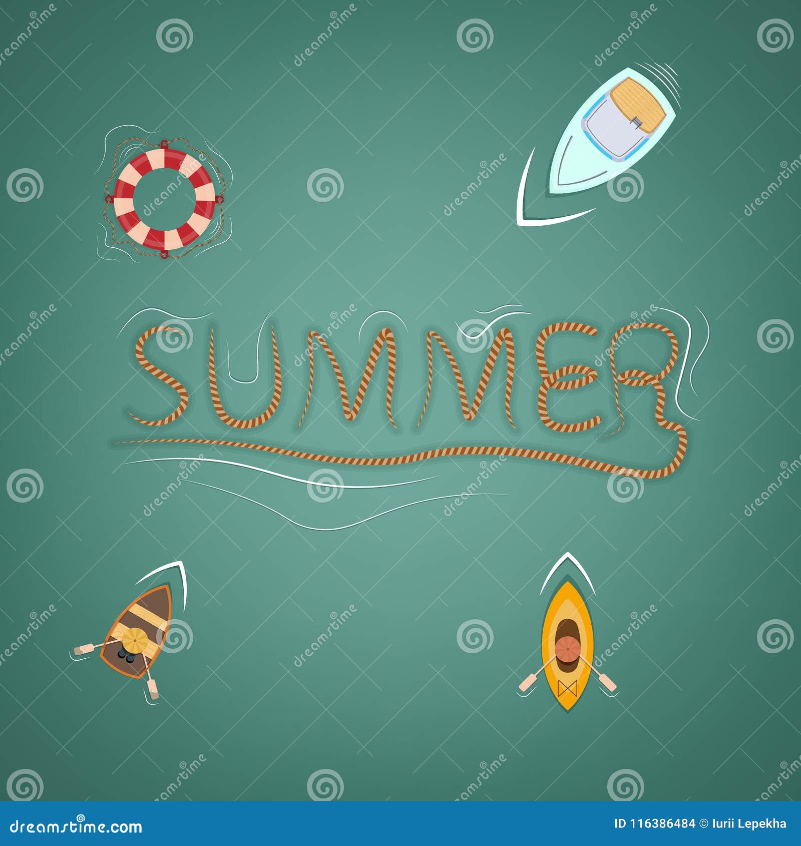 Verano Y Sol Ejemplo Del Vector En Un Tema Del Verano Stock de ...