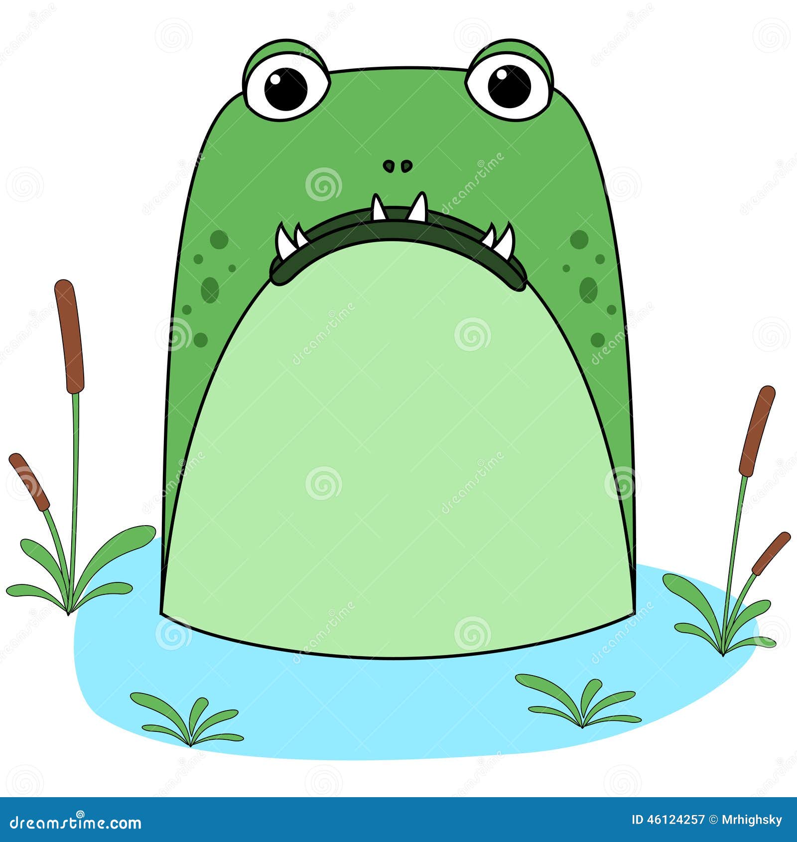 Verbaasd Beeldverhaalmonster Vector Illustratie - Illustration of ...