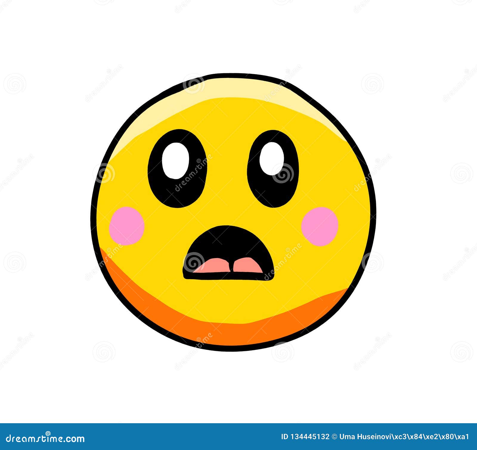 Verbaasd Geel Beeldverhaal Emoticon Stock Illustratie - Illustration of ...