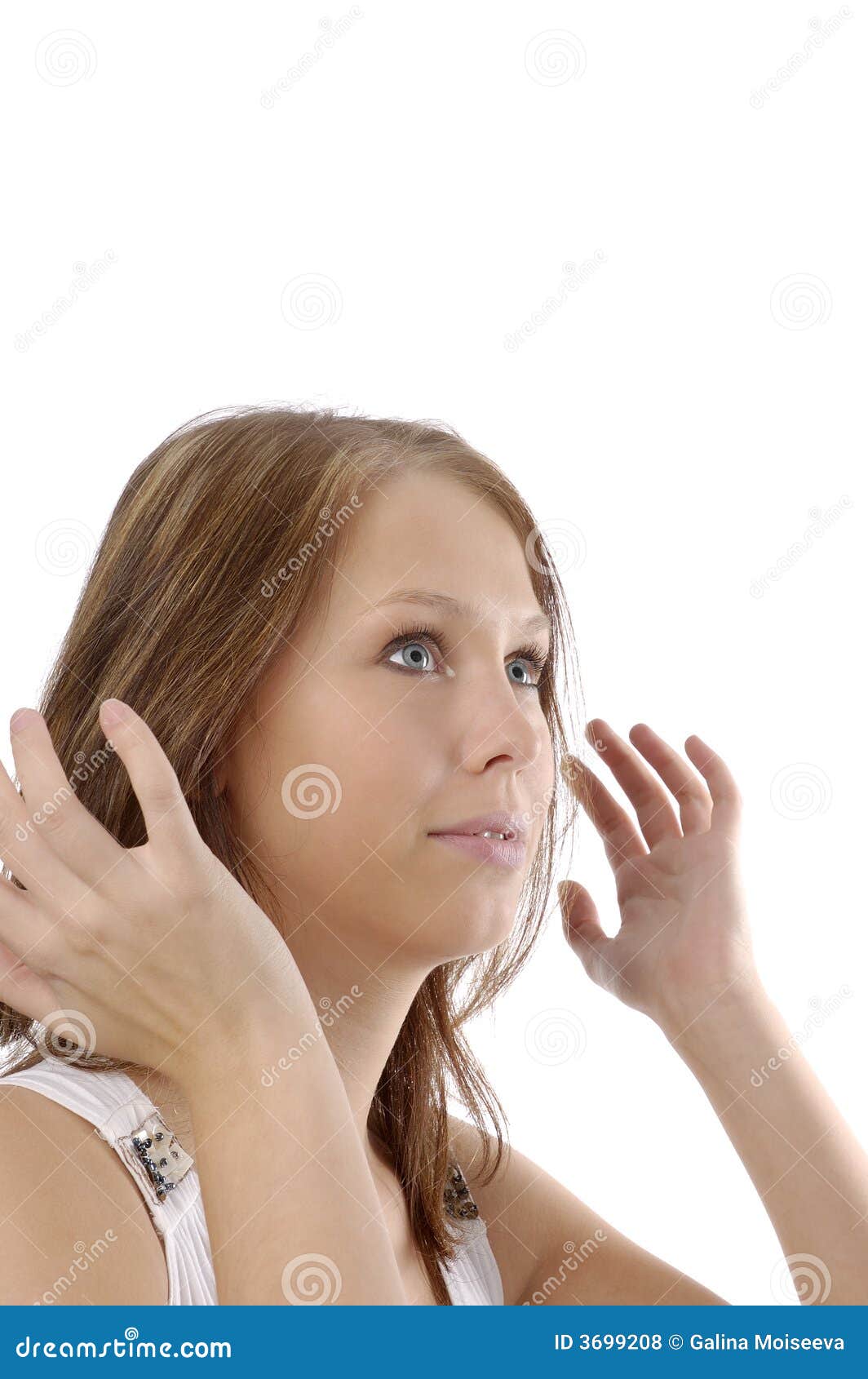 Verbaasd meisje stock foto. Image of achtergrond, vrouw - 3699208