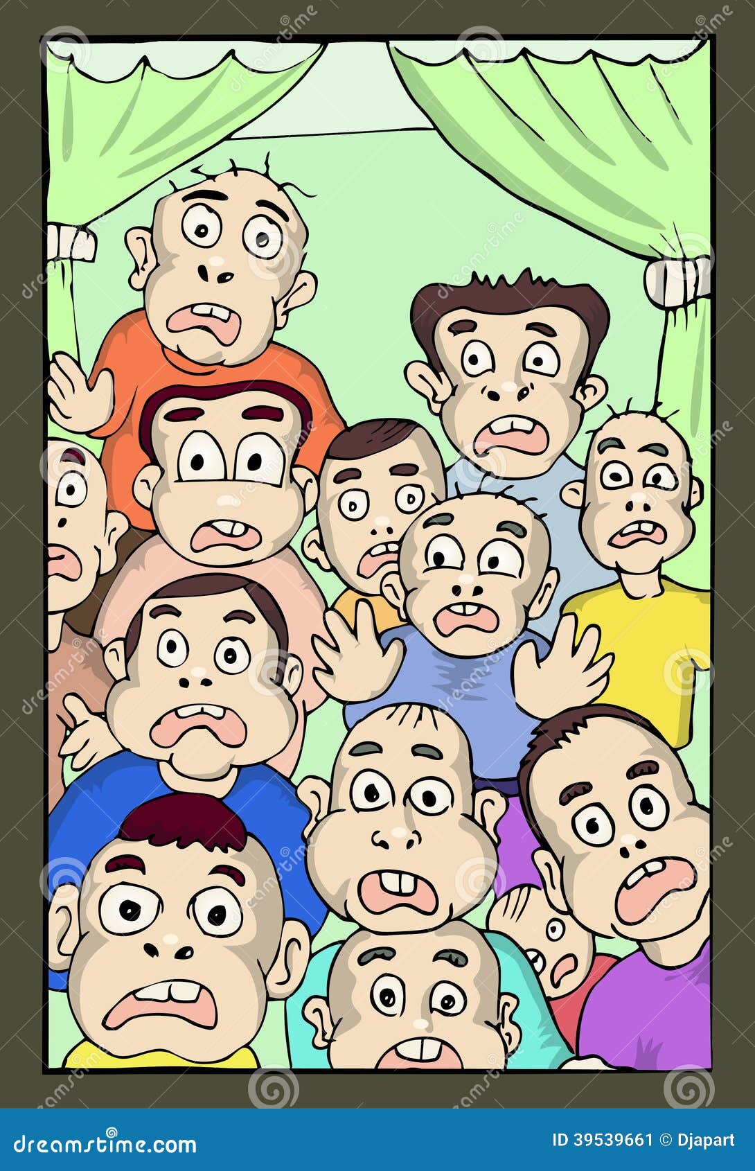 Verbaasde gezichten vector illustratie. Illustration of karikatuur ...