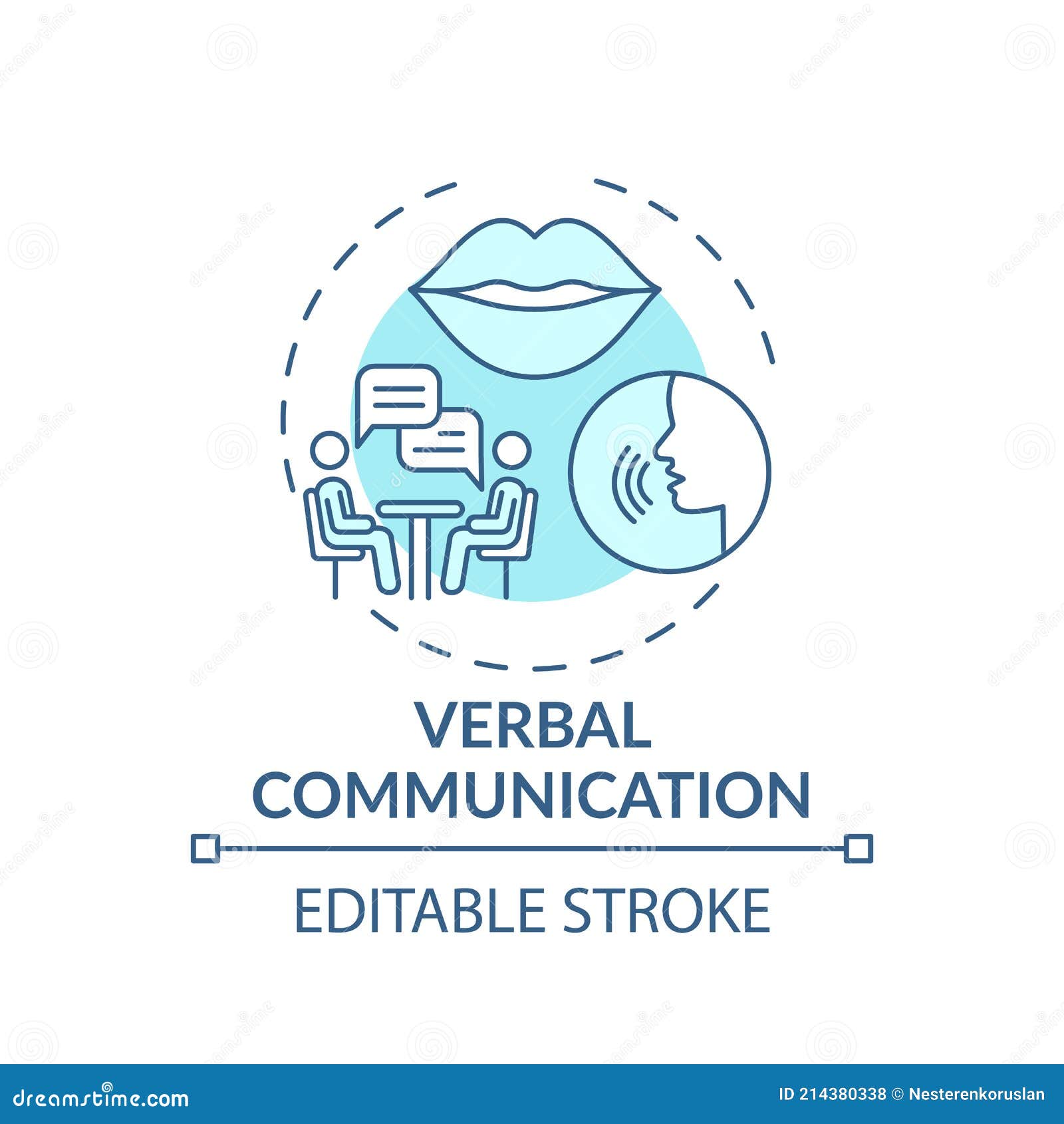 Verbal Communication Turquoise Concept Icon Stock Vector - Illustration ... Verbal Communication Turquoise Concept Icon Stock Vector - Illustration ...