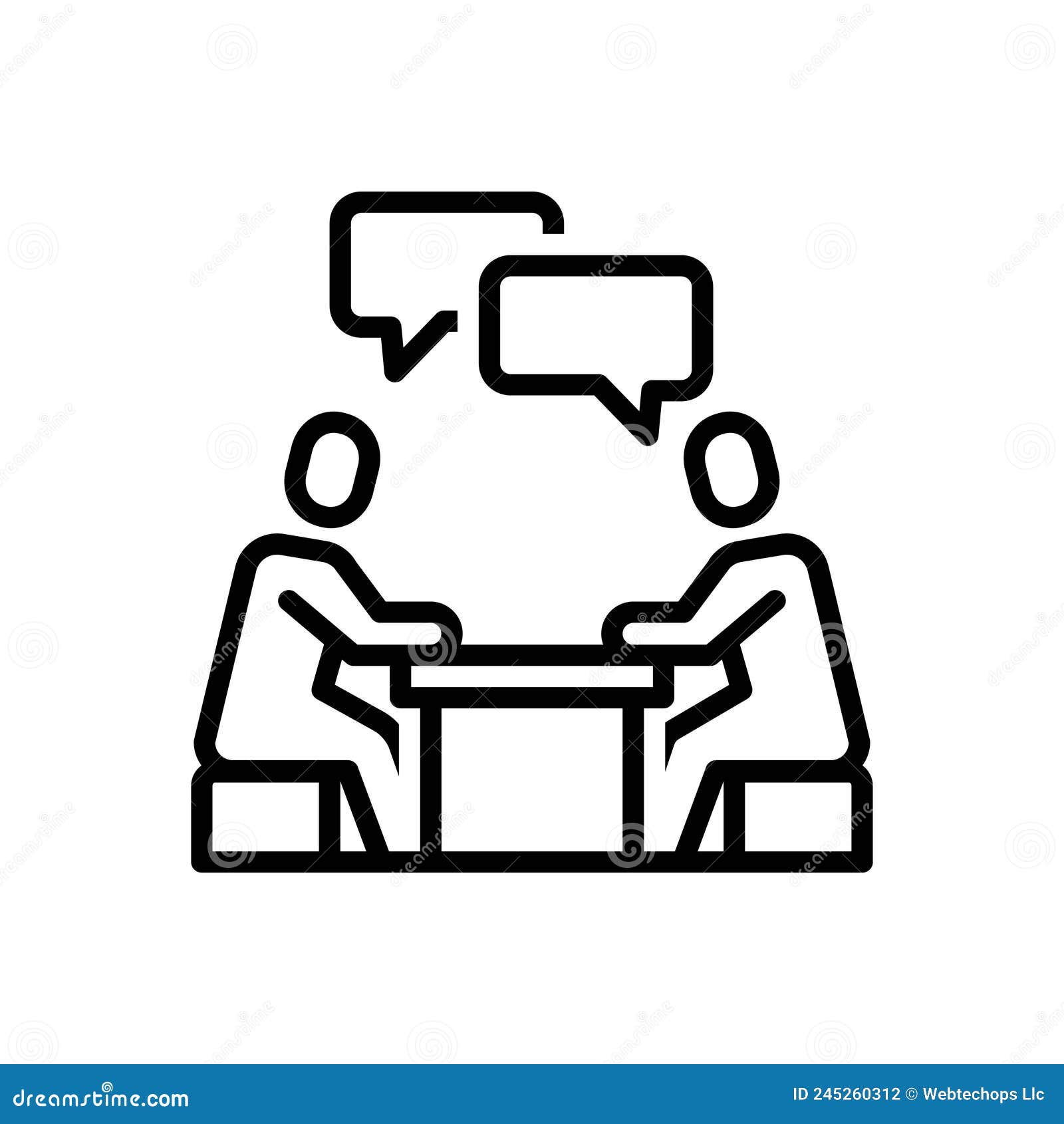 Black Line Icon for Verbal, Oral and Spoken Stock Vector - Illustration ...