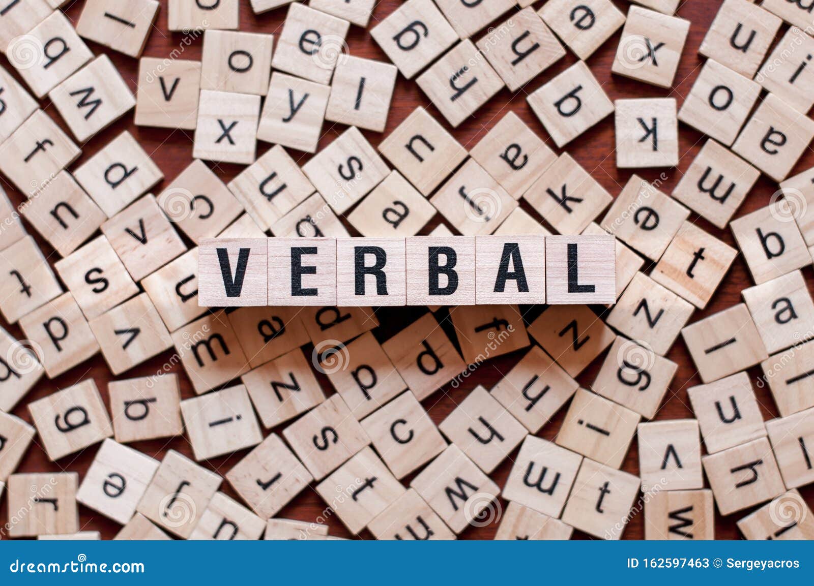 Verbal Word Concept on Cubes for Articles Stock Image - Image of dots ...