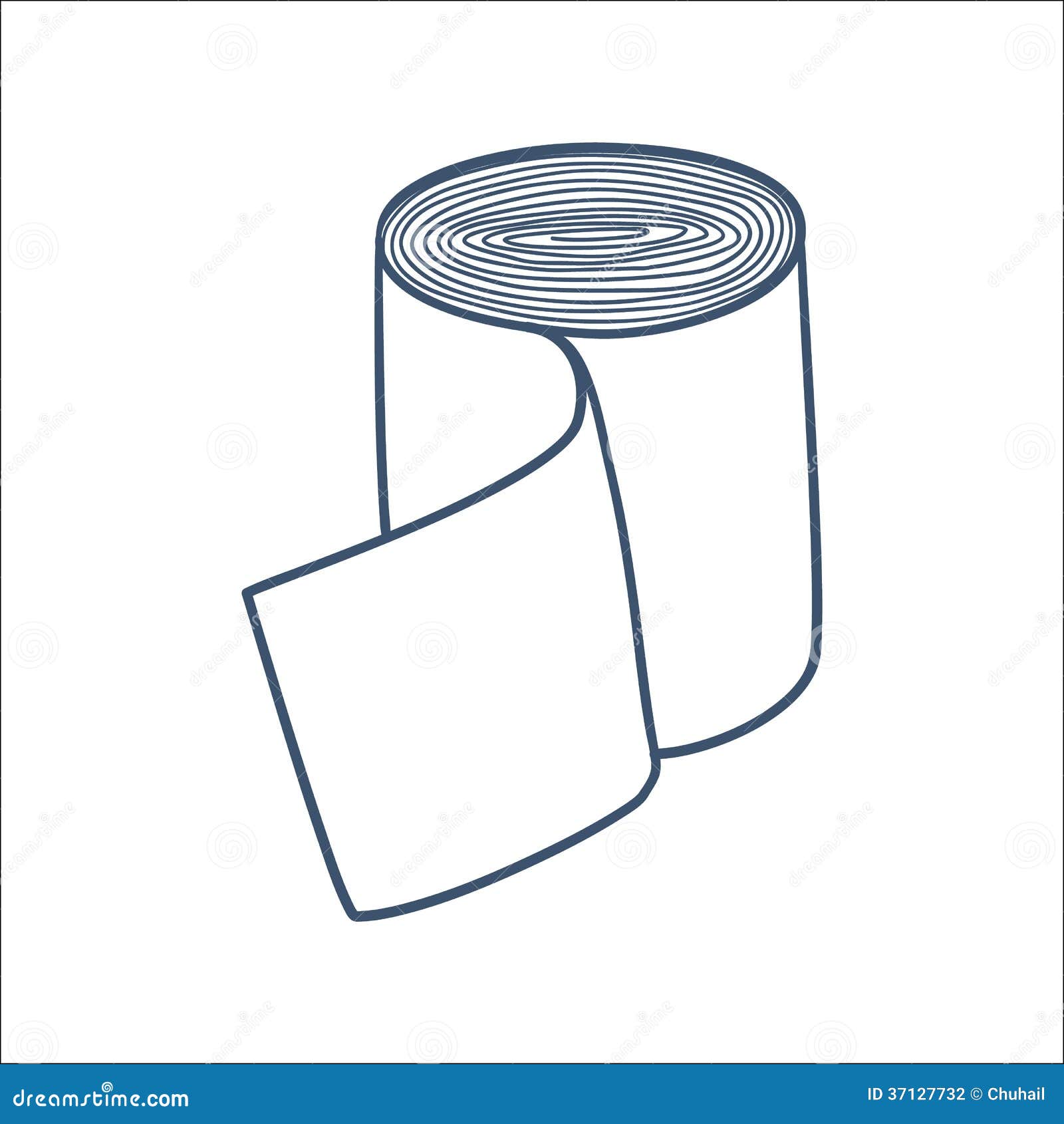 Verbandrolle Lokalisiert Auf Weiß. Stockfotografie - Bild: 37127732