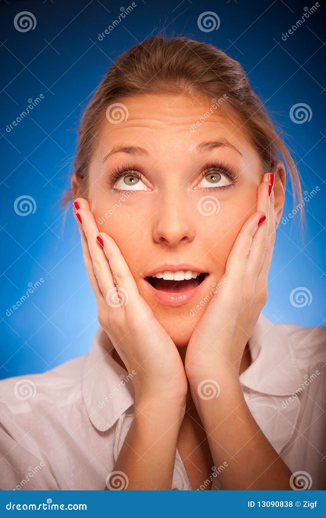 Verbazing van jong meisje stock foto. Image of elegantie - 13090838