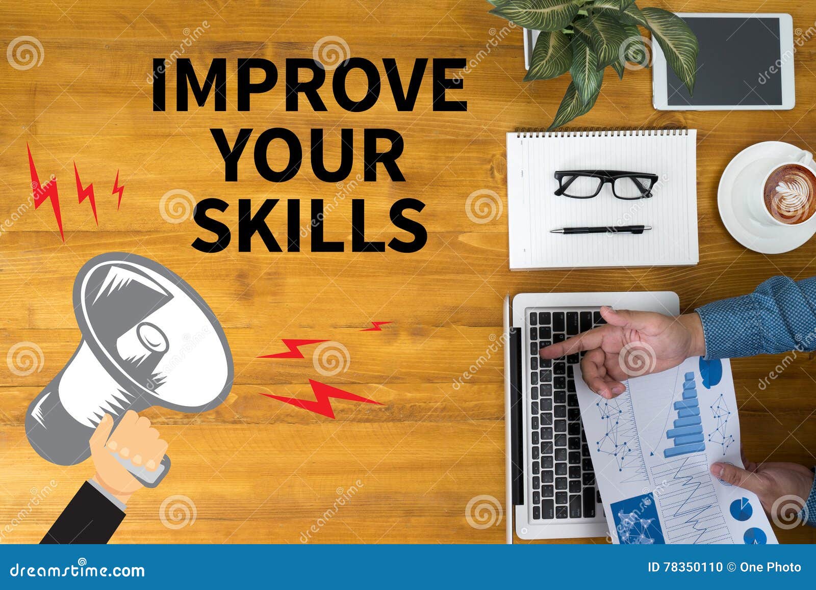 Verbeter uw vaardigheden stock illustratie. Illustration of baan - 78350110