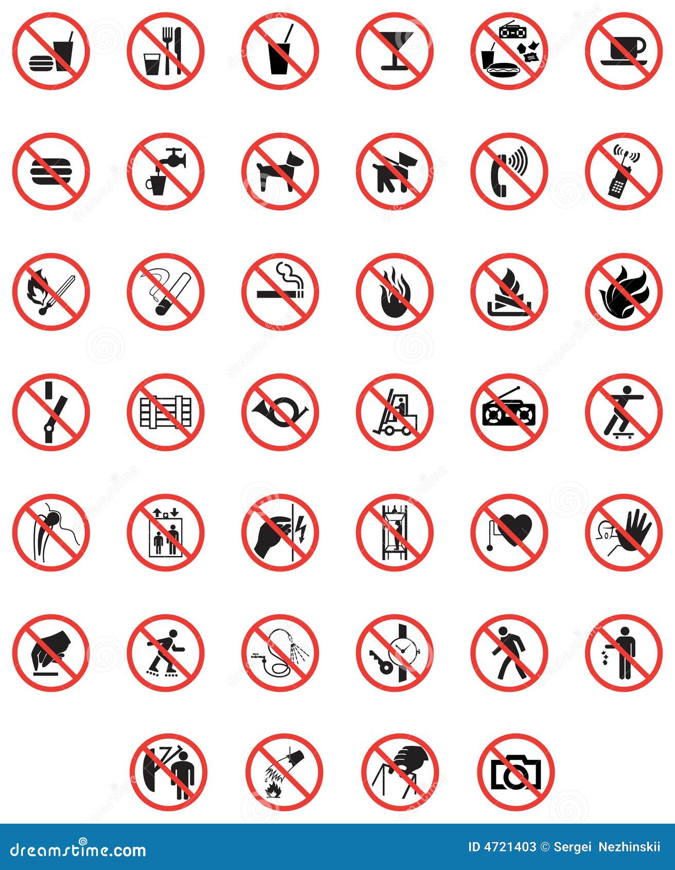 Verbieten der Zeichen vektor abbildung. Illustration von verkehr - 4721403