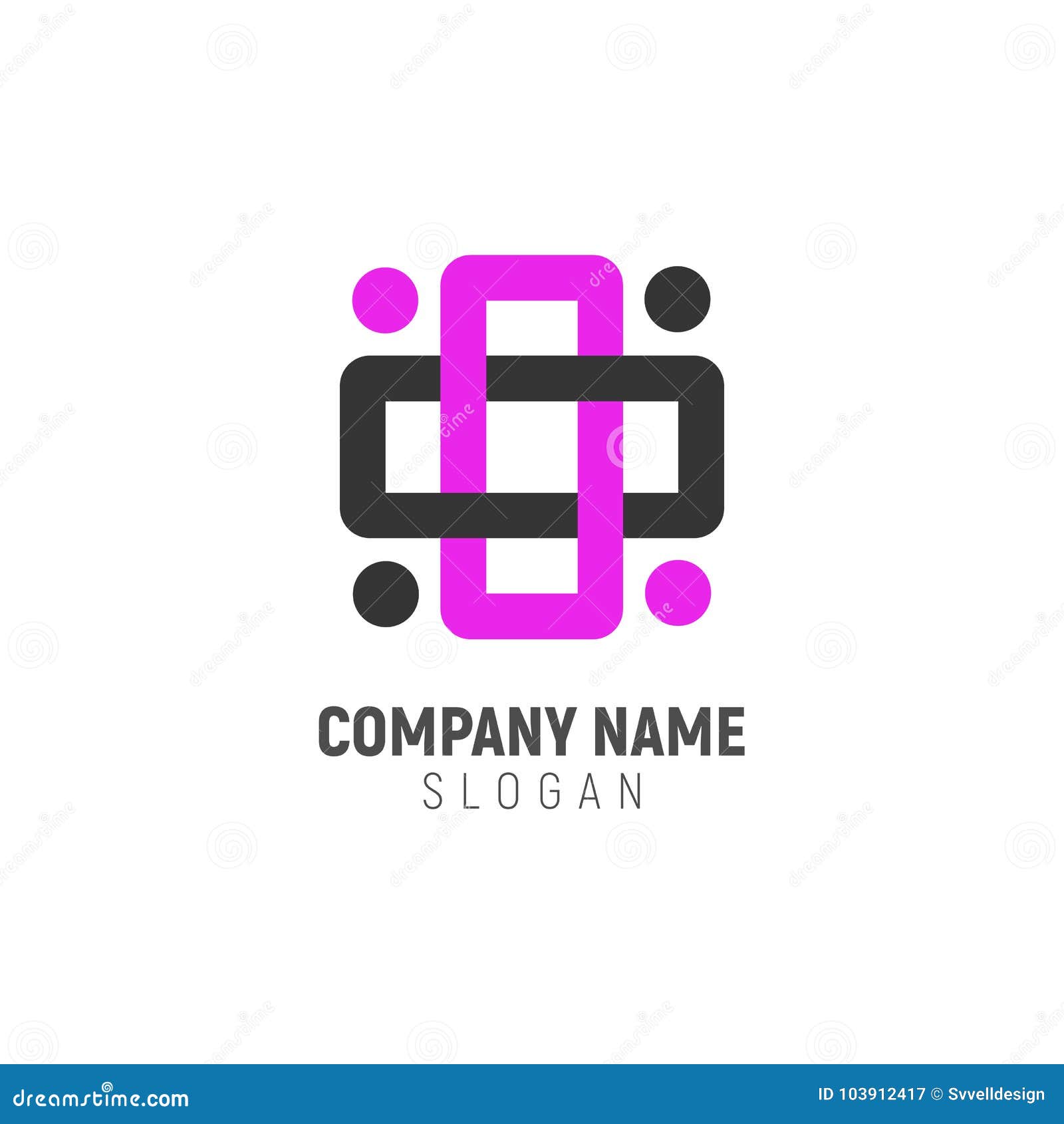 Verbinden Sie Quer-Logo Design Vektor Abbildung - Illustration von ...