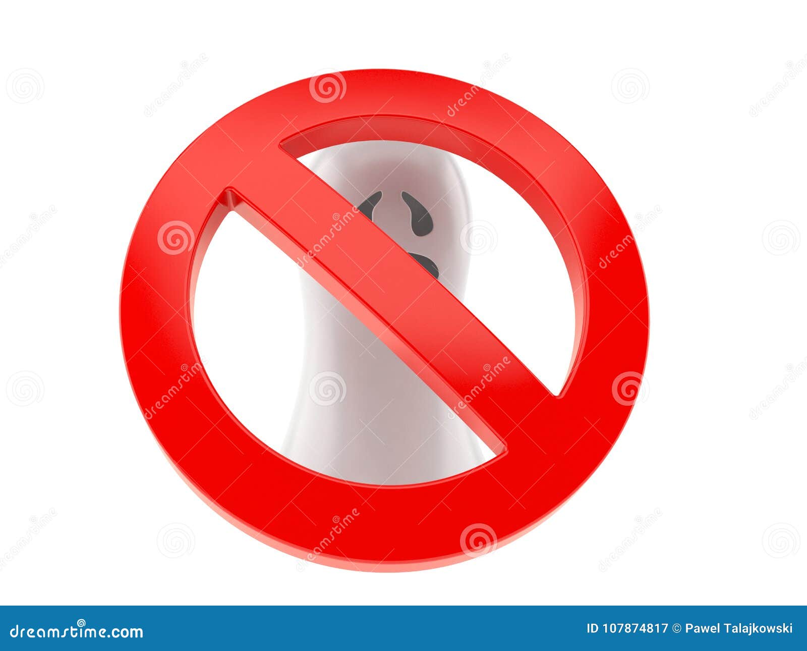 Verboden symbool met spook stock illustratie. Illustration of rood ...
