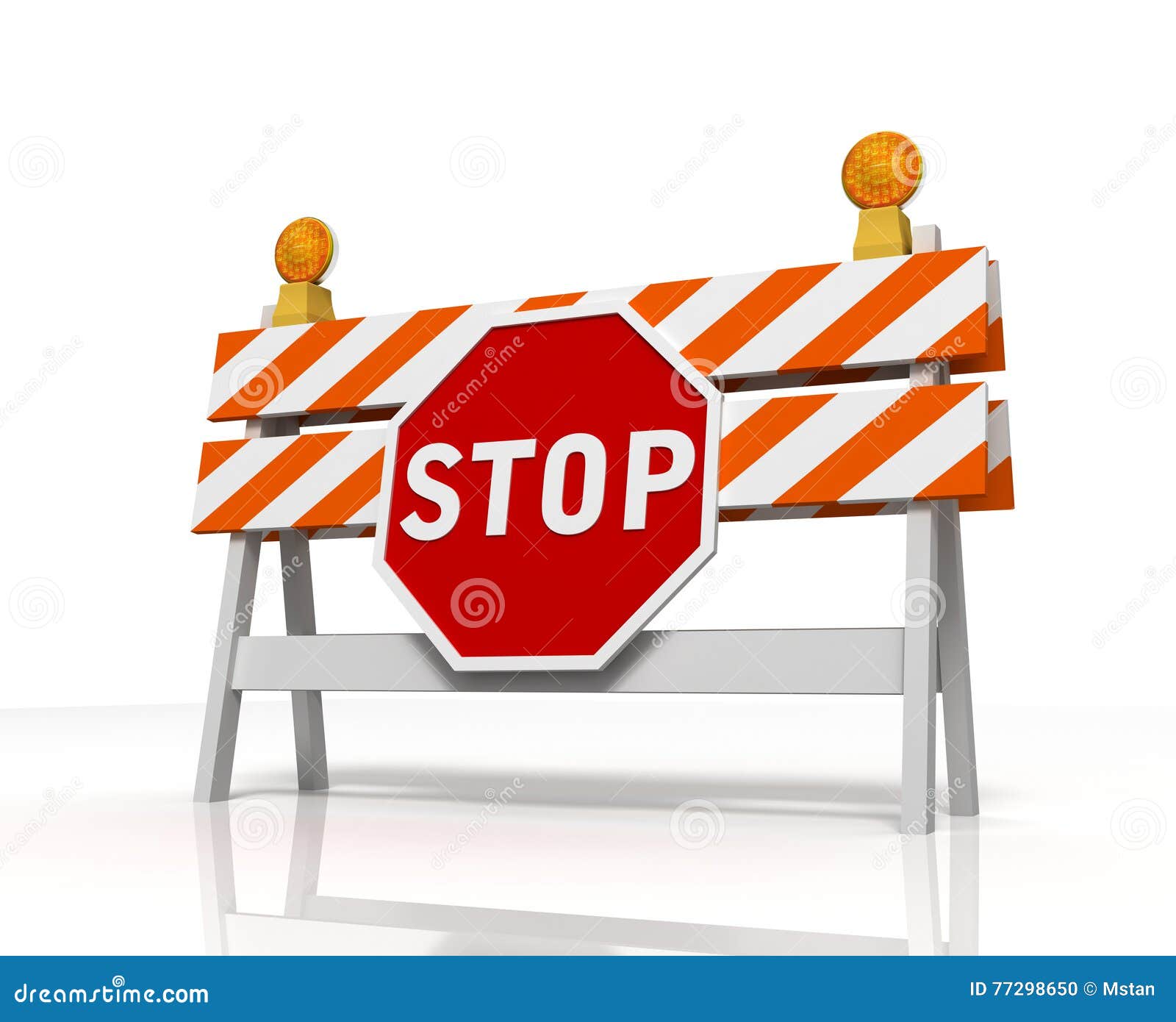 Verbotene Sperre Lokalisierte Illustration 3d Stock Abbildung ...