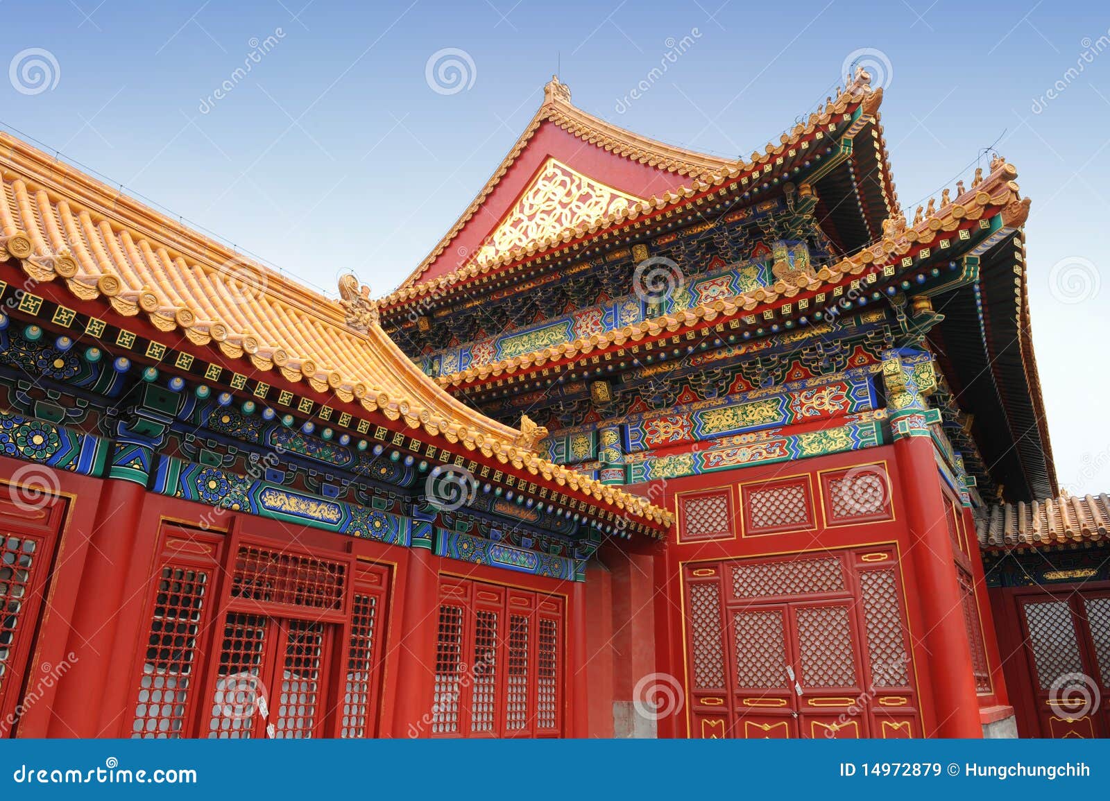 Verbotene Stadt in Peking stockbild. Bild von dekoration - 14972879
