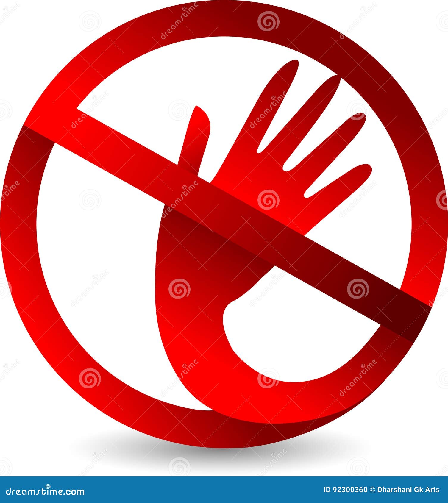 Verbotenes Handlogo vektor abbildung. Illustration von krankenhaus ...