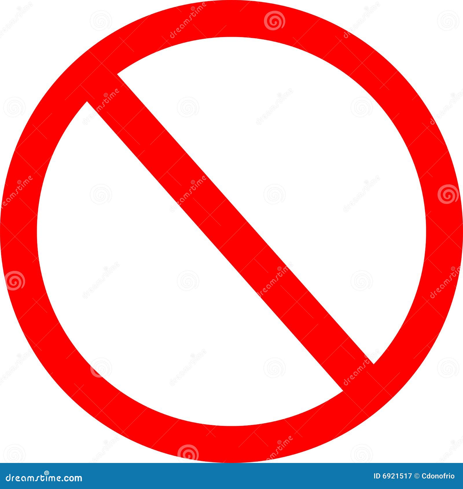 Verbotenes Zeichen stock abbildung. Illustration von anschlag - 6921517