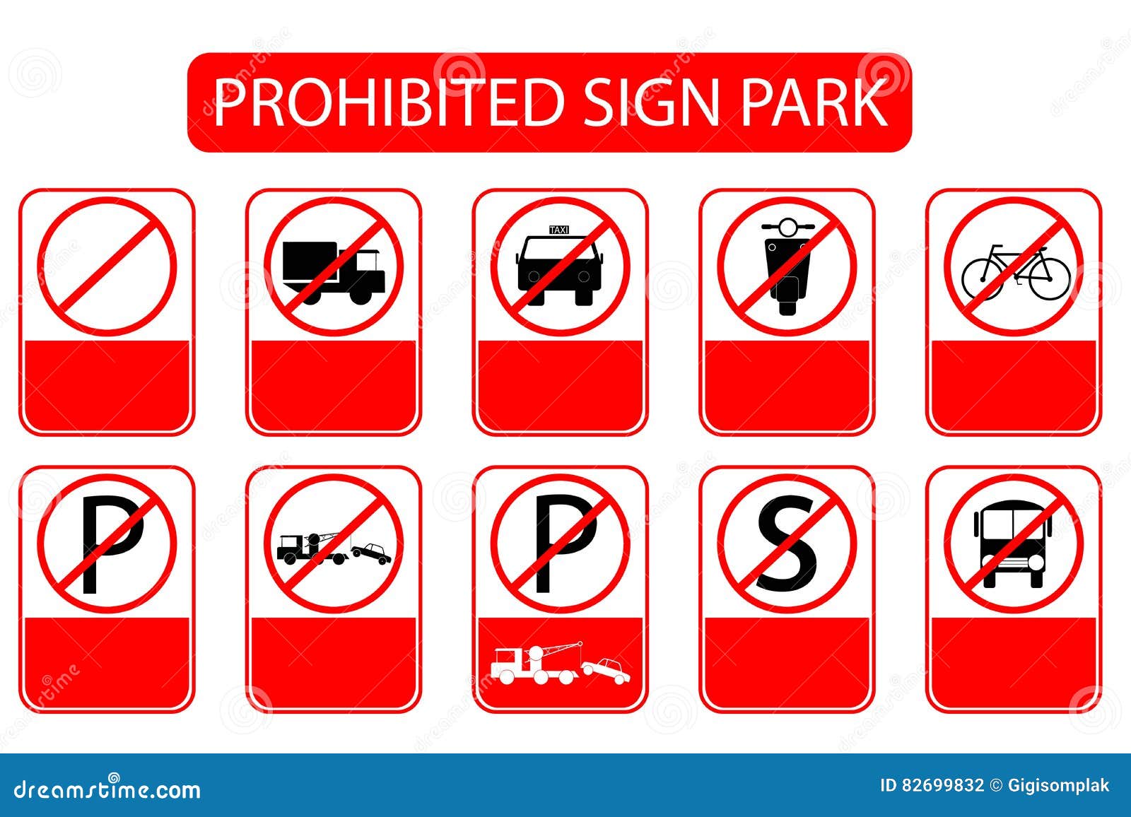 Verbotenes Zeichen am Park-Bereich, Addieren Gerade Lokalen Oder ...