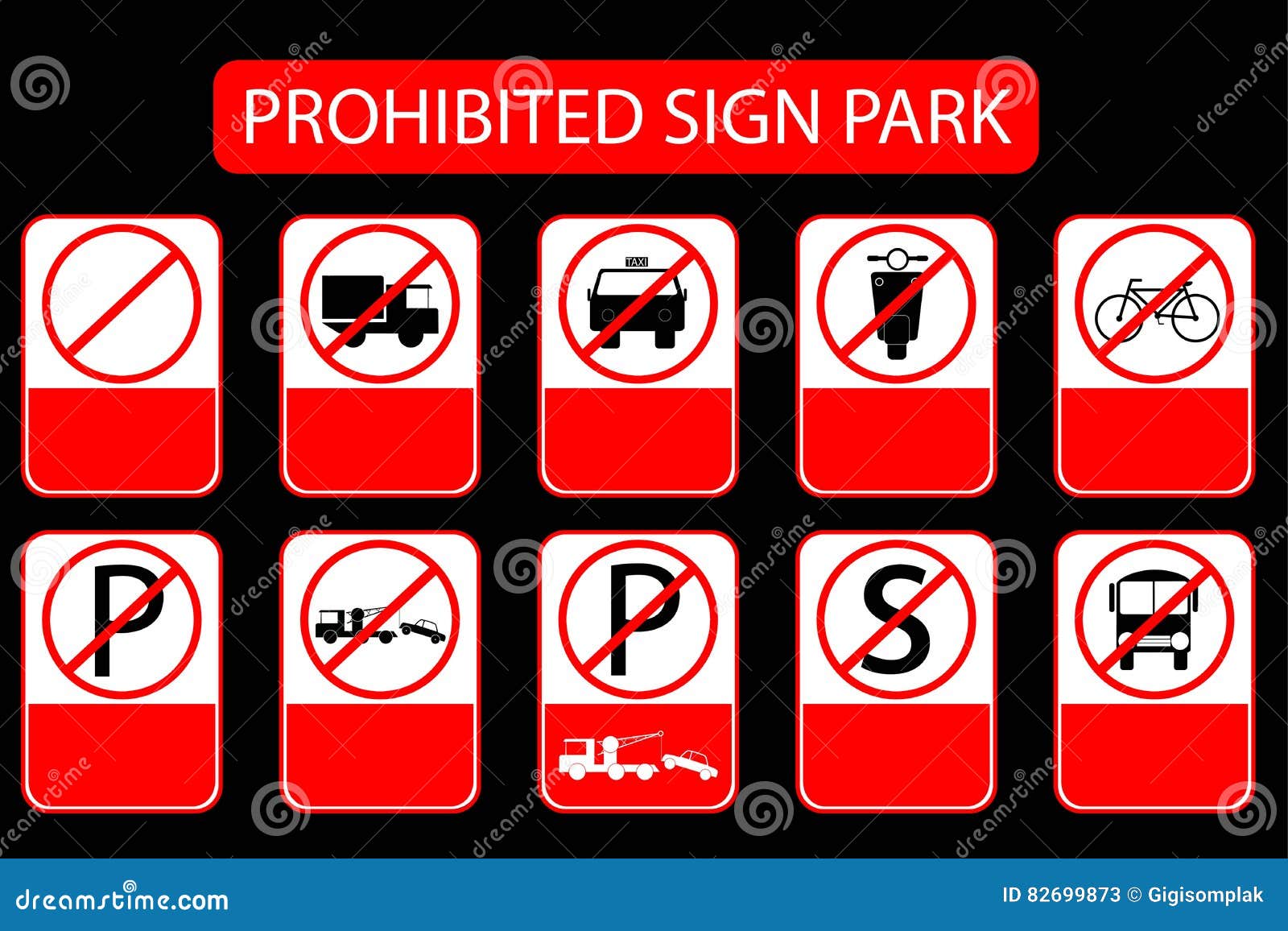 Verbotenes Zeichen am Park-Bereich, Addieren Gerade Lokalen Oder ...