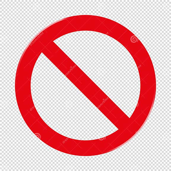 Verbotenes Zeichen - Transparenter Hintergrund Vektor Abbildung ...