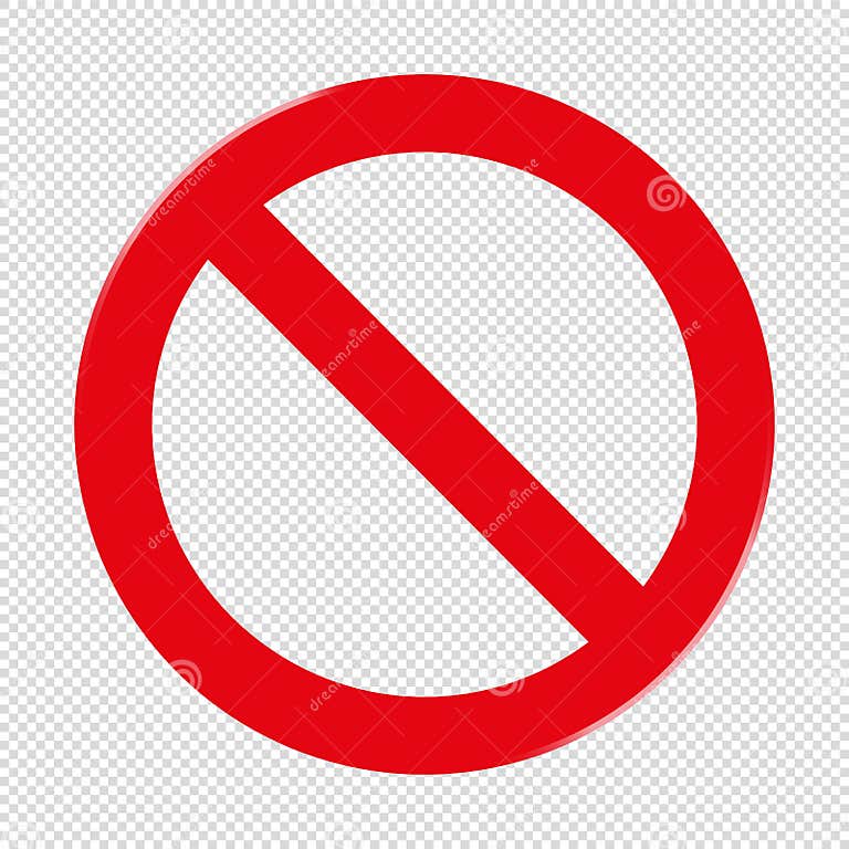 Verbotenes Zeichen - Transparenter Hintergrund Vektor Abbildung ...