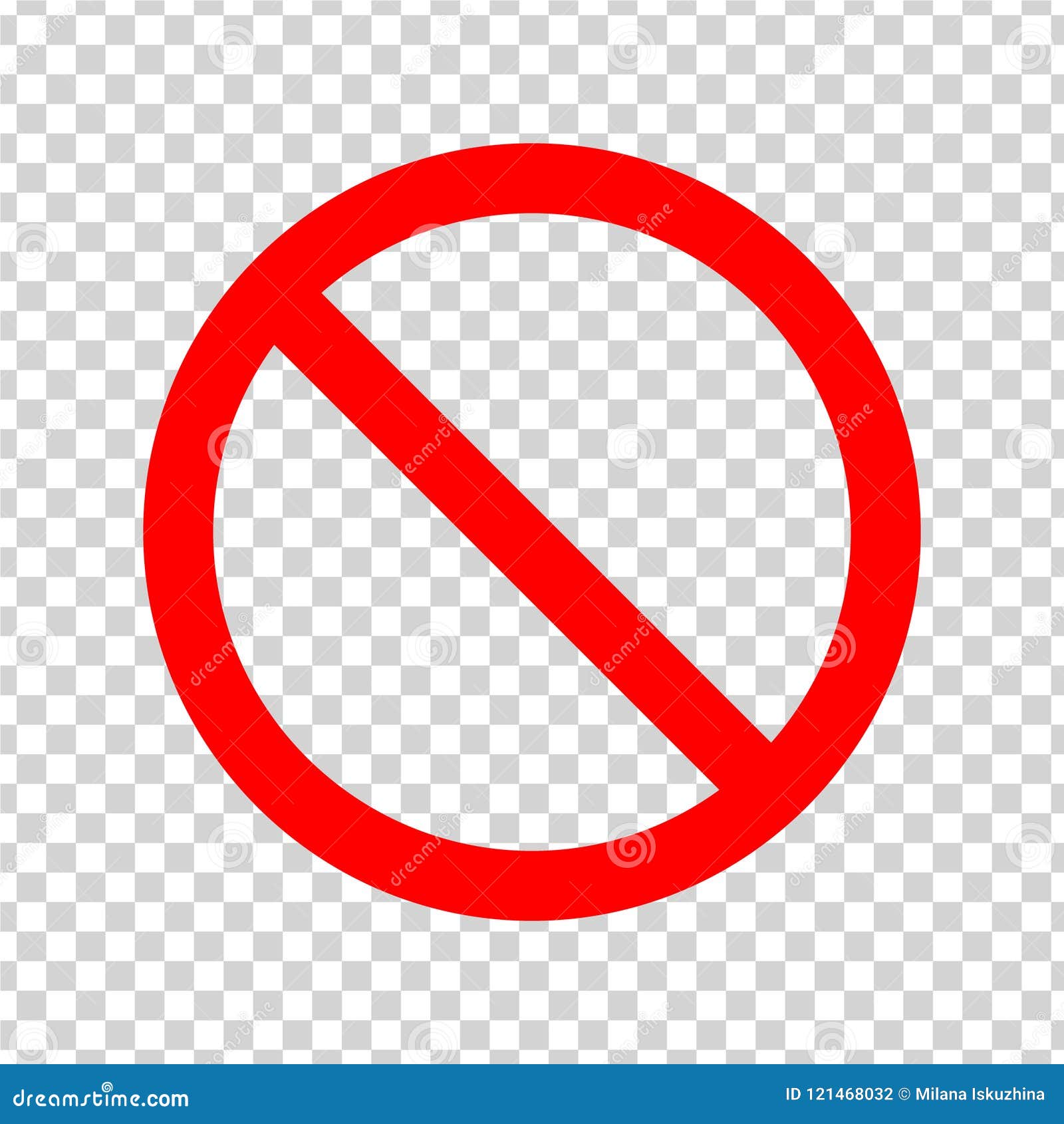 Verbotzeichen Rote Ikone Auf Transparentem Hintergrund Vektor Abbildung ...