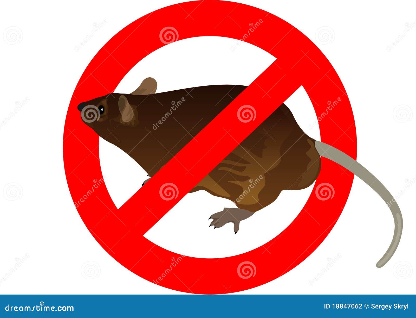 Verbotzeichen Und Eine Ratte Vektor Abbildung - Illustration von ...