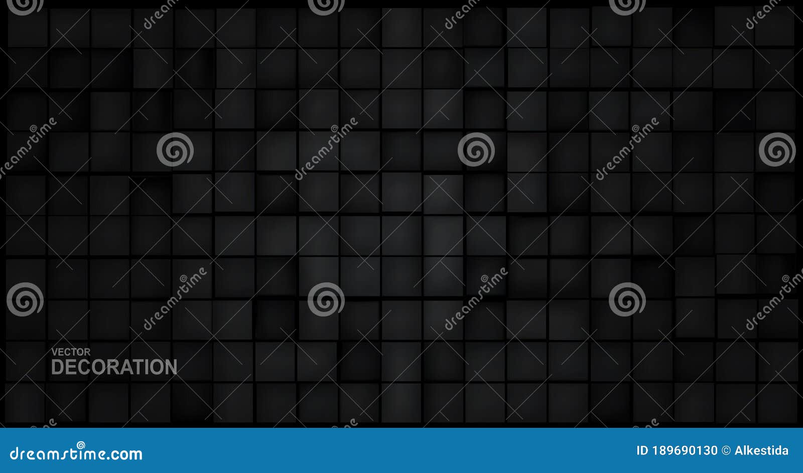 Verctor Abstract 3d Illustration. Black Blocks on a Black Background ...