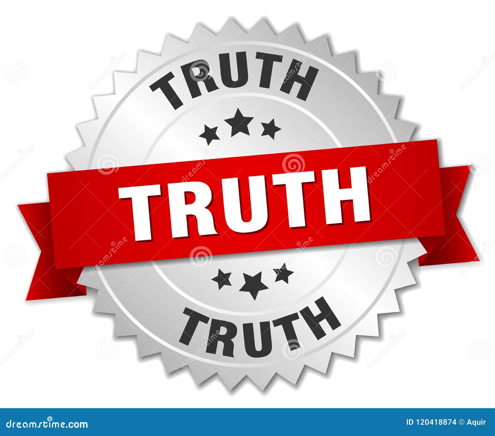 Verdad ilustración del vector. Ilustración de pegatina - 120418874