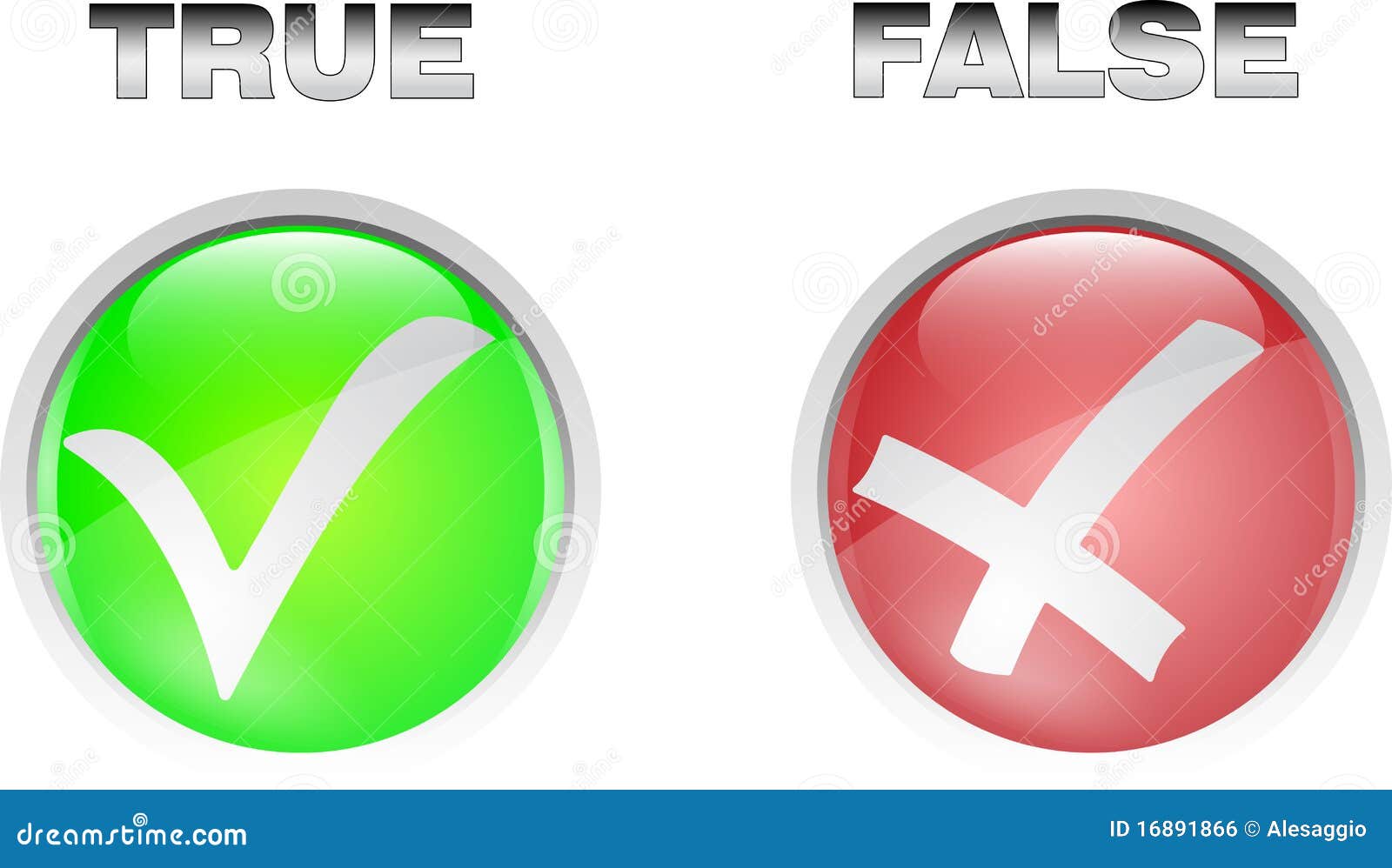 Verdad el botón falso ilustración del vector. Ilustración de verde ...