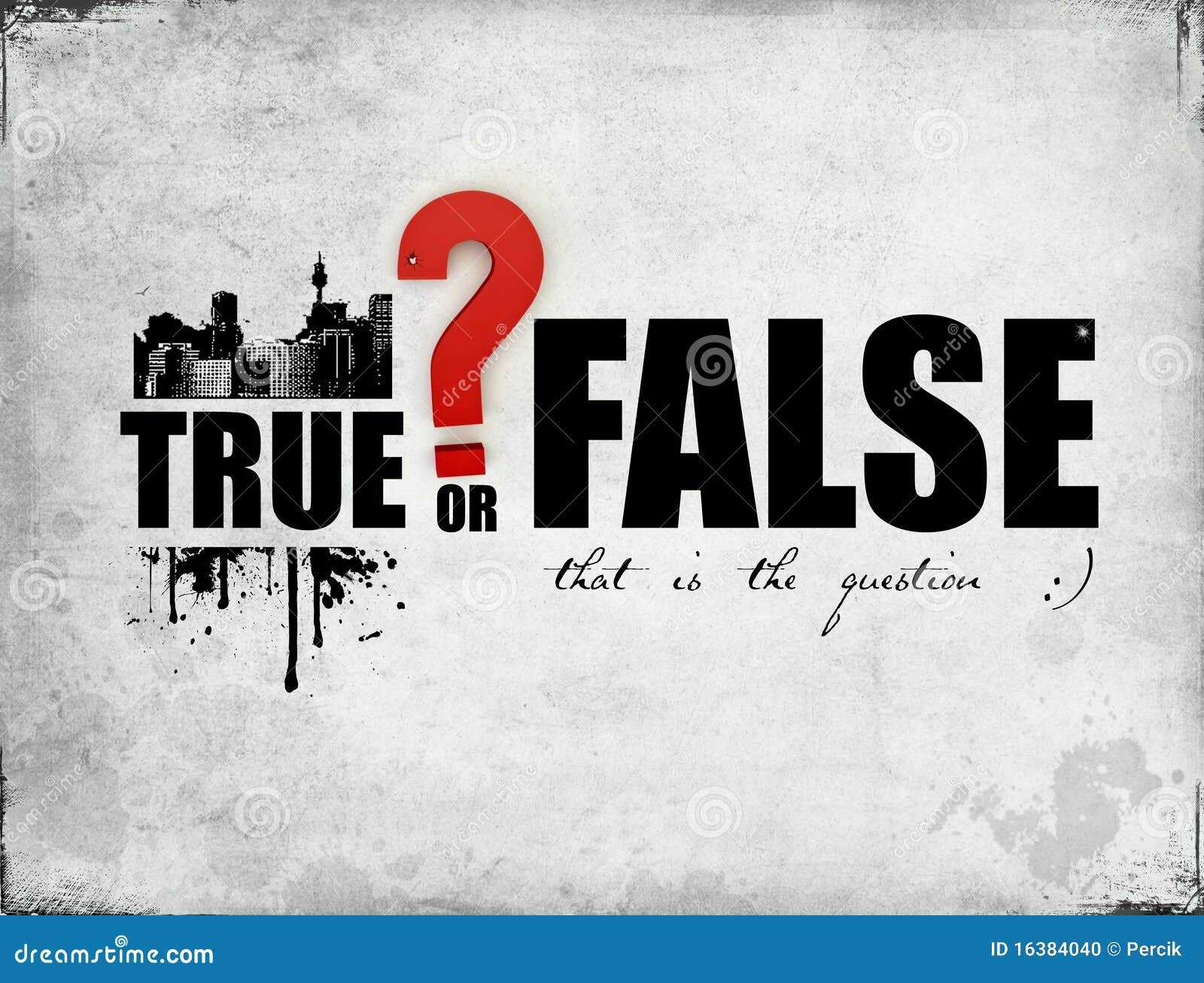 Verdad o falso stock de ilustración. Ilustración de texto - 16384040